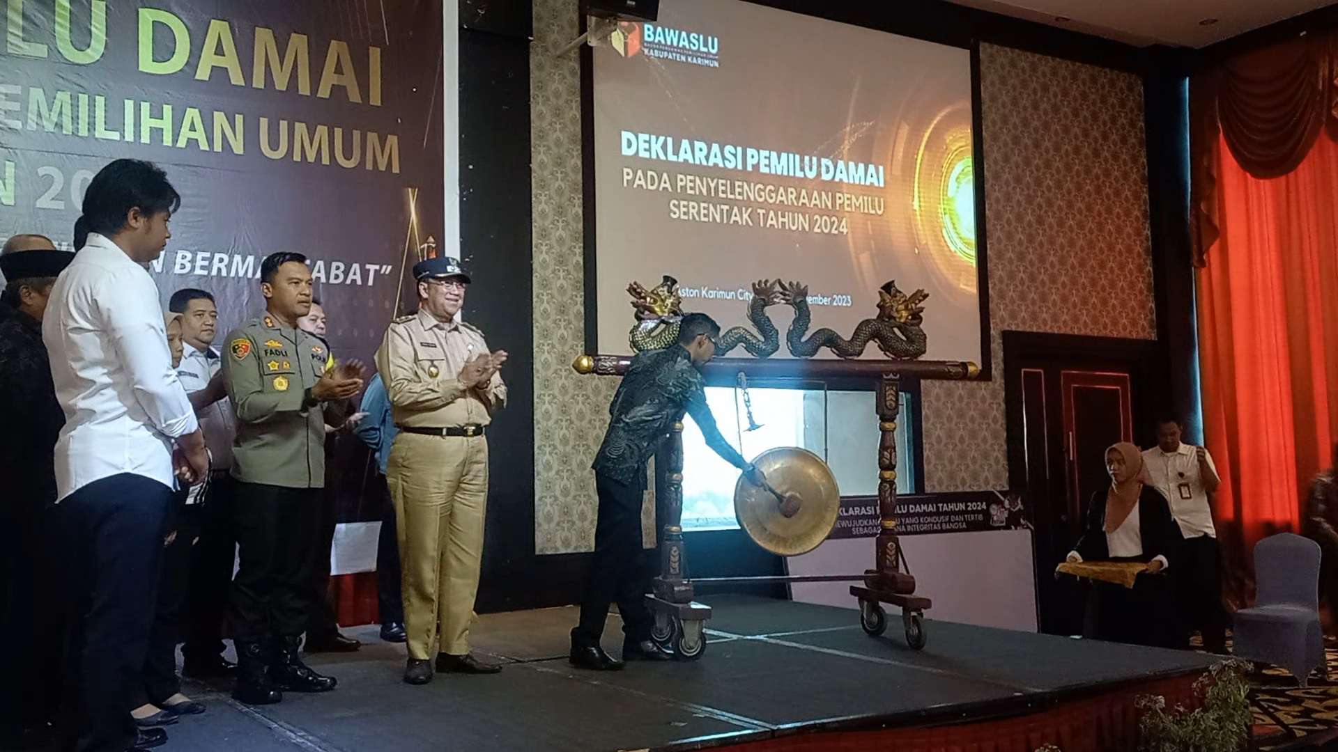 Menyongsong Pemilu 2024 Bawaslu Karimun Deklarasikan Pemilu Damai